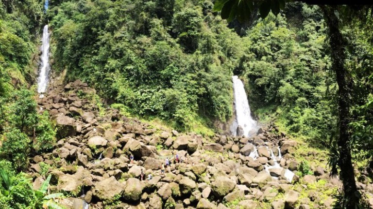 Dominica, Roseau auf eigene Faust Ausflug: Trafalgar Falls