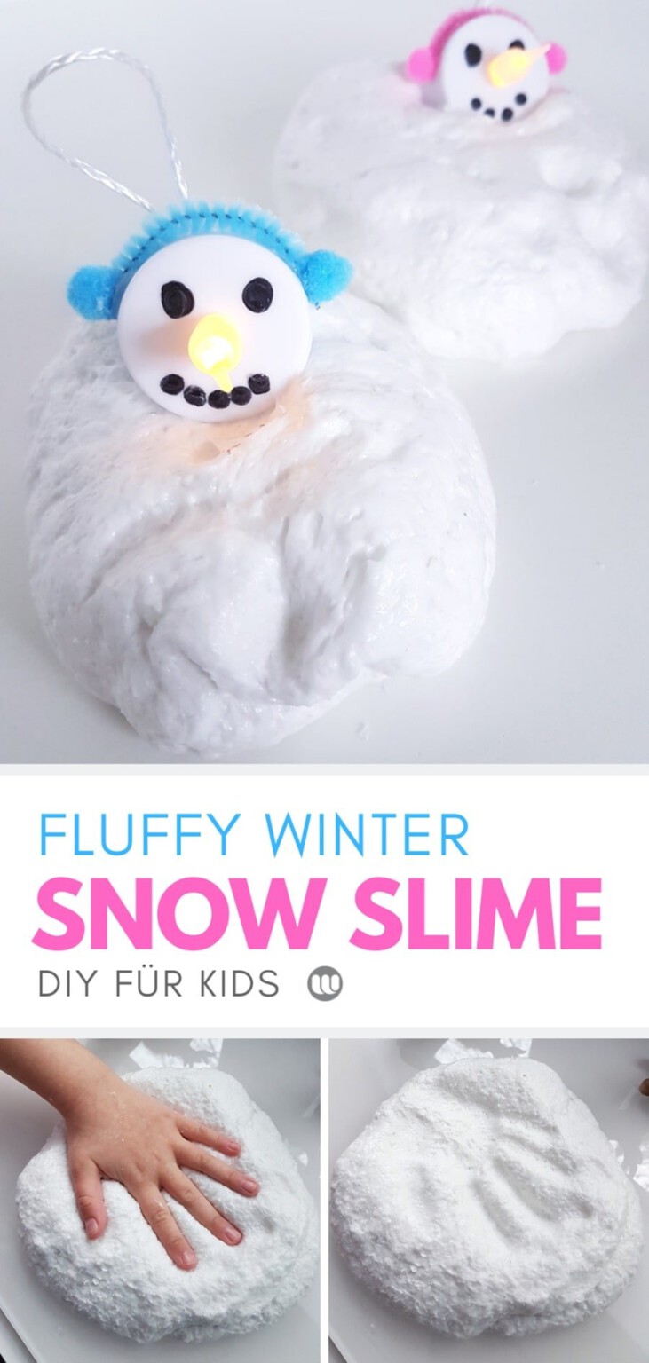 DIY Snow Slime: Fluffiges Schnee Schleim Rezept